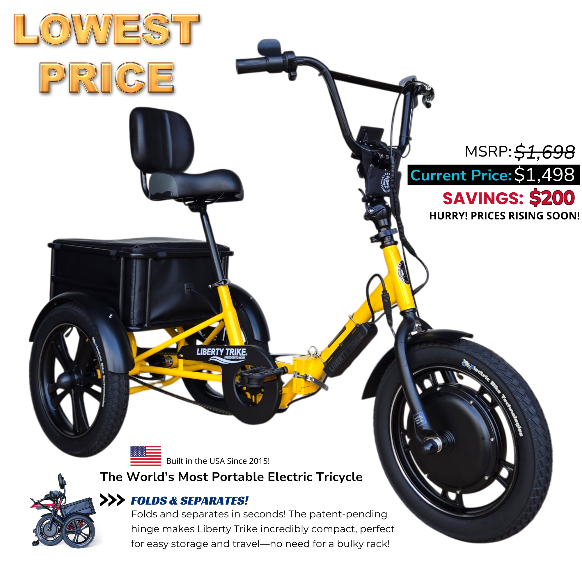 Liberty Electric Folding Tricycle | LibertyTrike.com