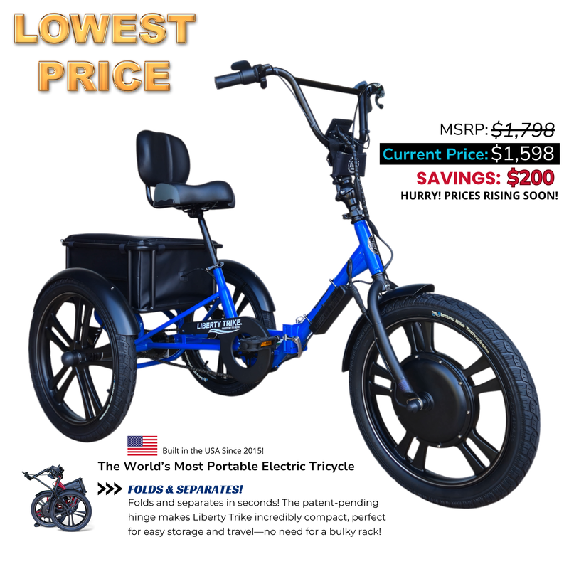 Electric Folding Mobility Tricycle – Liberty Trike 20" - LibertyTrike.com